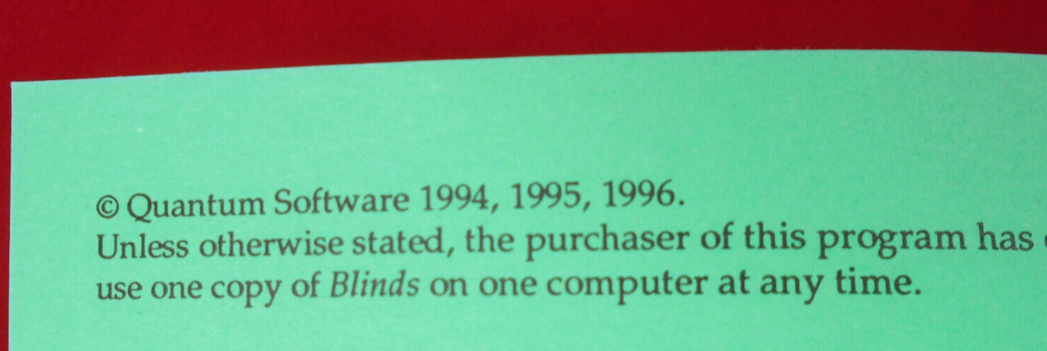 Blinds Software for the Acorn RISC OS Computer System | eBay