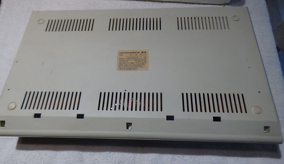 Commodore 64 Computer With Monitor TV Tables & Power Module & Floppy ...