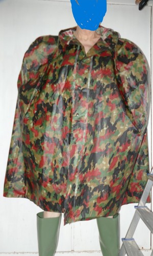 Armee Tarn Regencape PVC Gummimantel Gummicape rubber XL mehrfarbig neu ...
