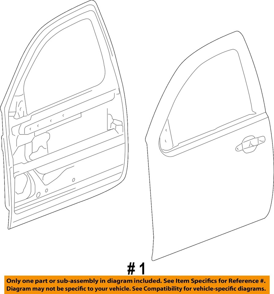 GM OEM 14-19 Sierra 1500 Front Door Door Components-Door Shell 84208316 ...