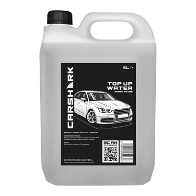 De-Ironised Top-Up Water - 5L - CARSHARK - Prevents Furring and Scale ...