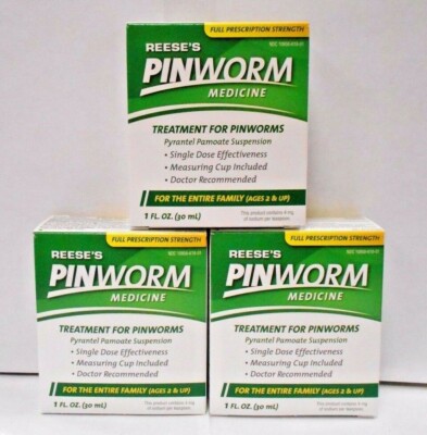 Reese's Pinworm Medicine 1oz (30ml) -3 Pack -Expiration Date 04-2026 ...