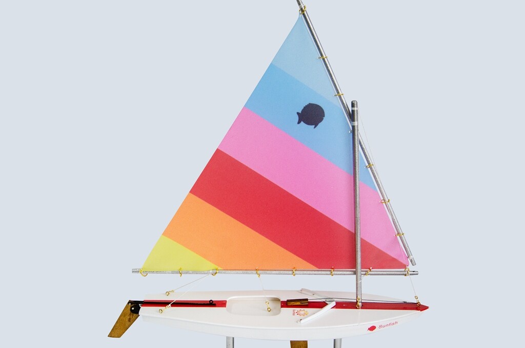 Wooden SUNFISH Model Sailboat Decoration 16"-2 | eBay