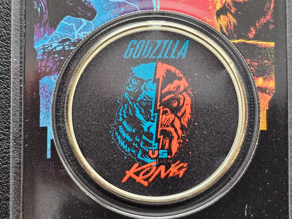 2021 1 oz SILVER COINS TEP KONG VS GODZILLA LOT OF 4 COLORIZED ...
