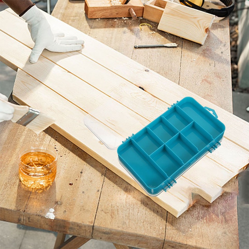 2 Pcs Double Sided Hardware Organizer Plastic Storage Box for Small ...