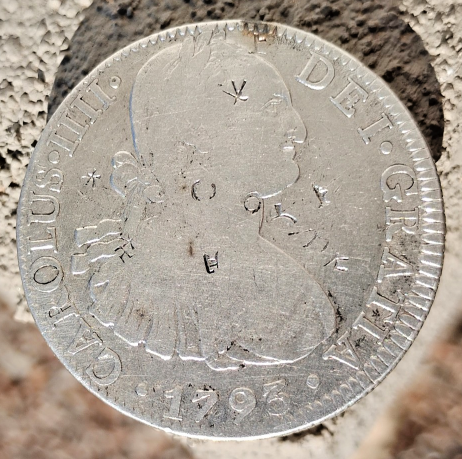 1793 Spanish Silver Reales "Pieces of 8" Colonial Pirate Treasure ...