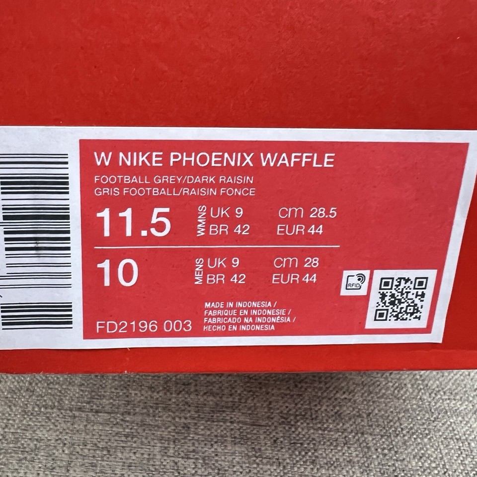 Nike Phoenix Waffle Football Grey-Raisin [FD2196-003] Womens 11.5 ...