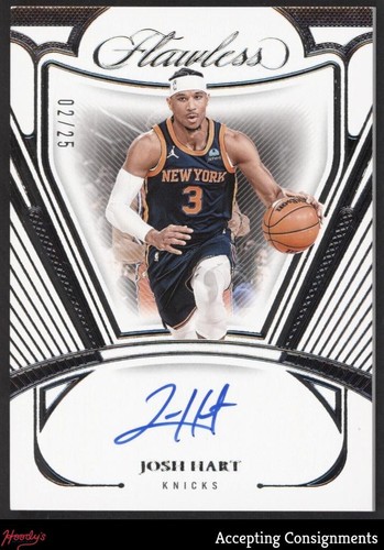 2023-24 Panini Flawless Flawless Autographs #4 Josh Hart AUTO 02/25 ...