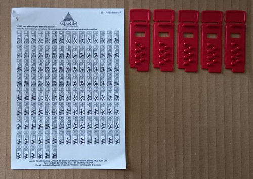 Pack of 5 Apollo XPANDER Xpert Address Card RED or WHITE Apollo ...