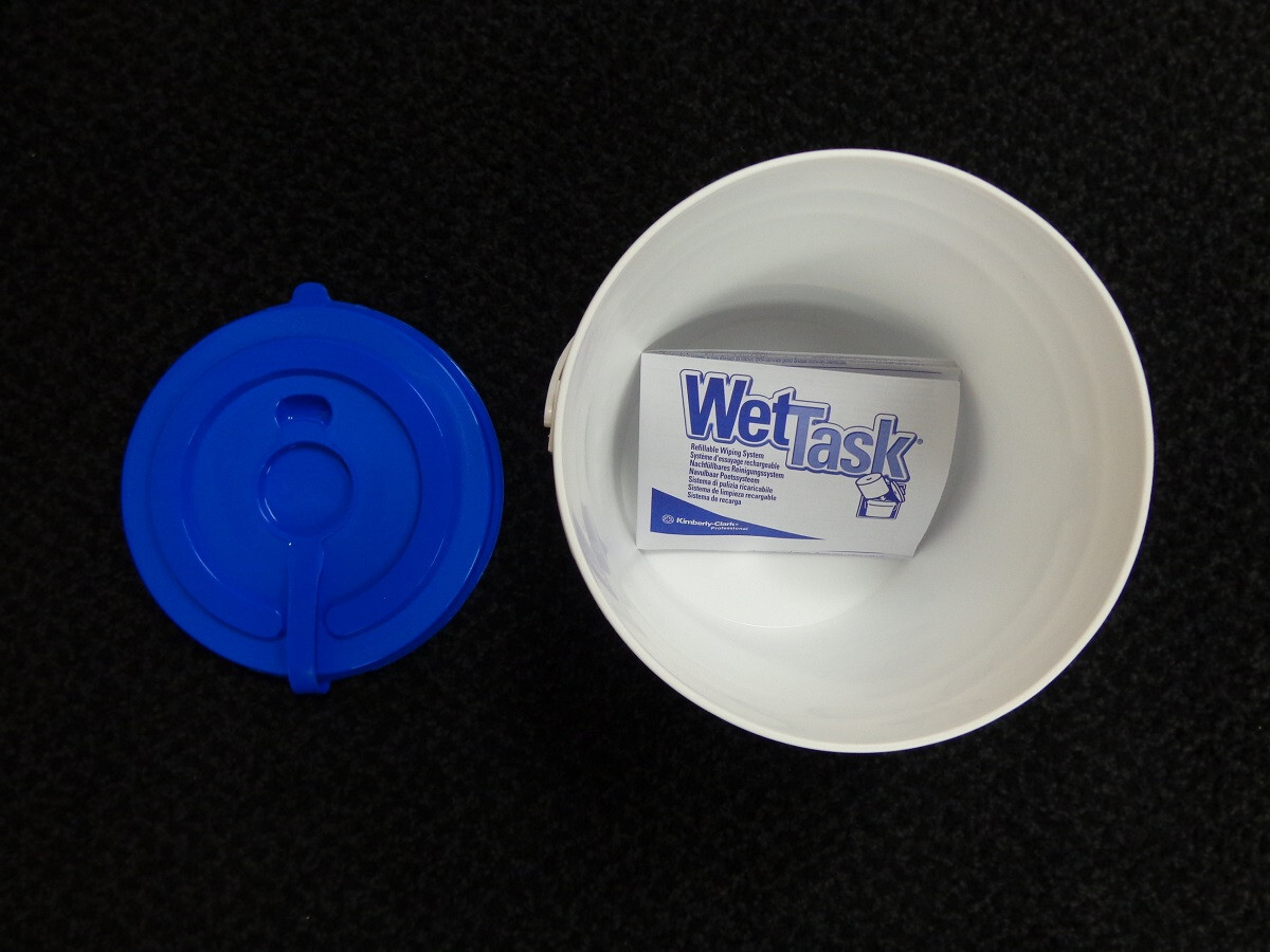 Kimberly-Clark 51677 Wettask Wiper Bucket White Blue 4/Carton for sale ...