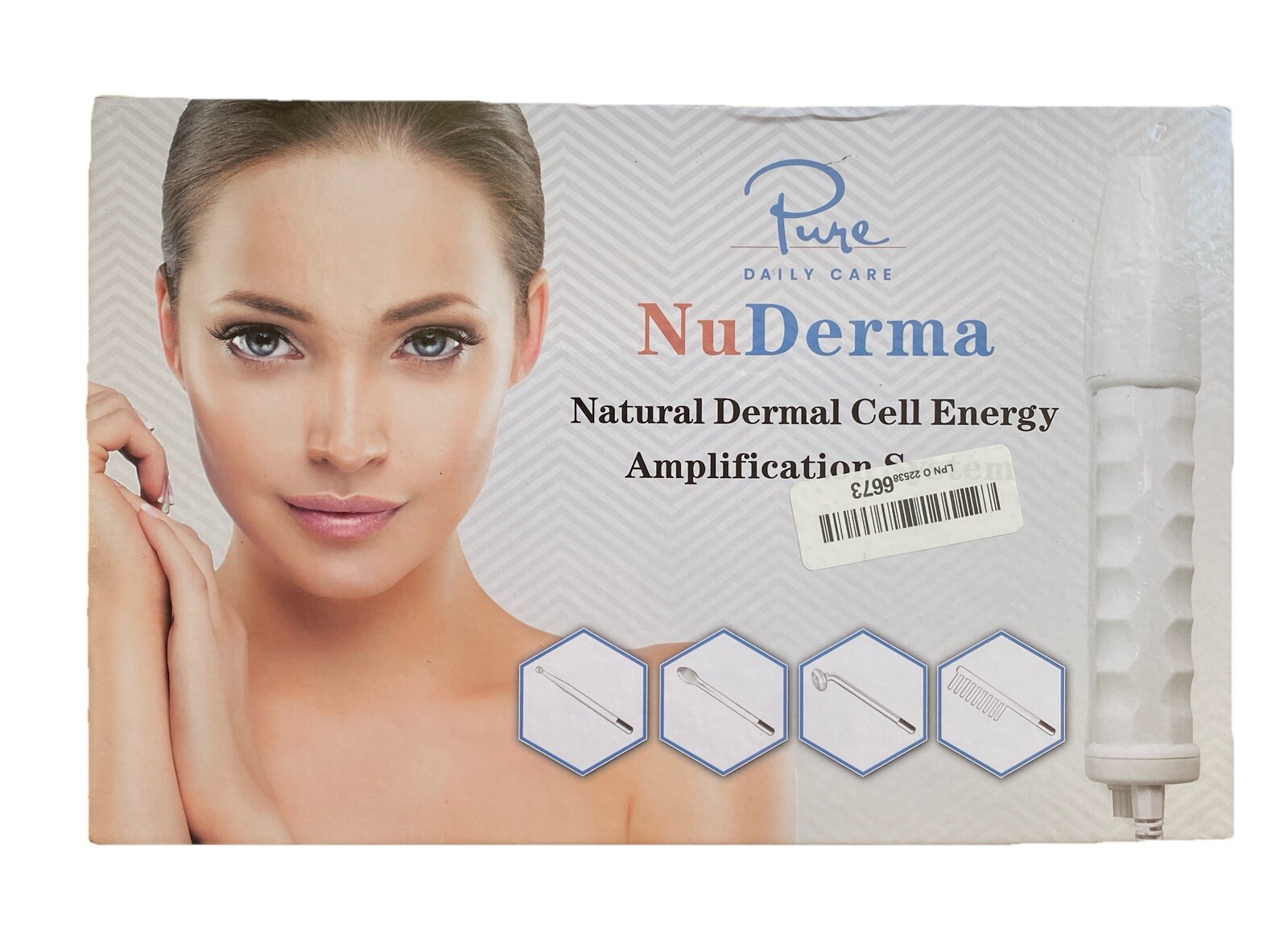 NuDerma Clinical Skin Therapy Wand Portable High Frequency, 6 Fusion ...