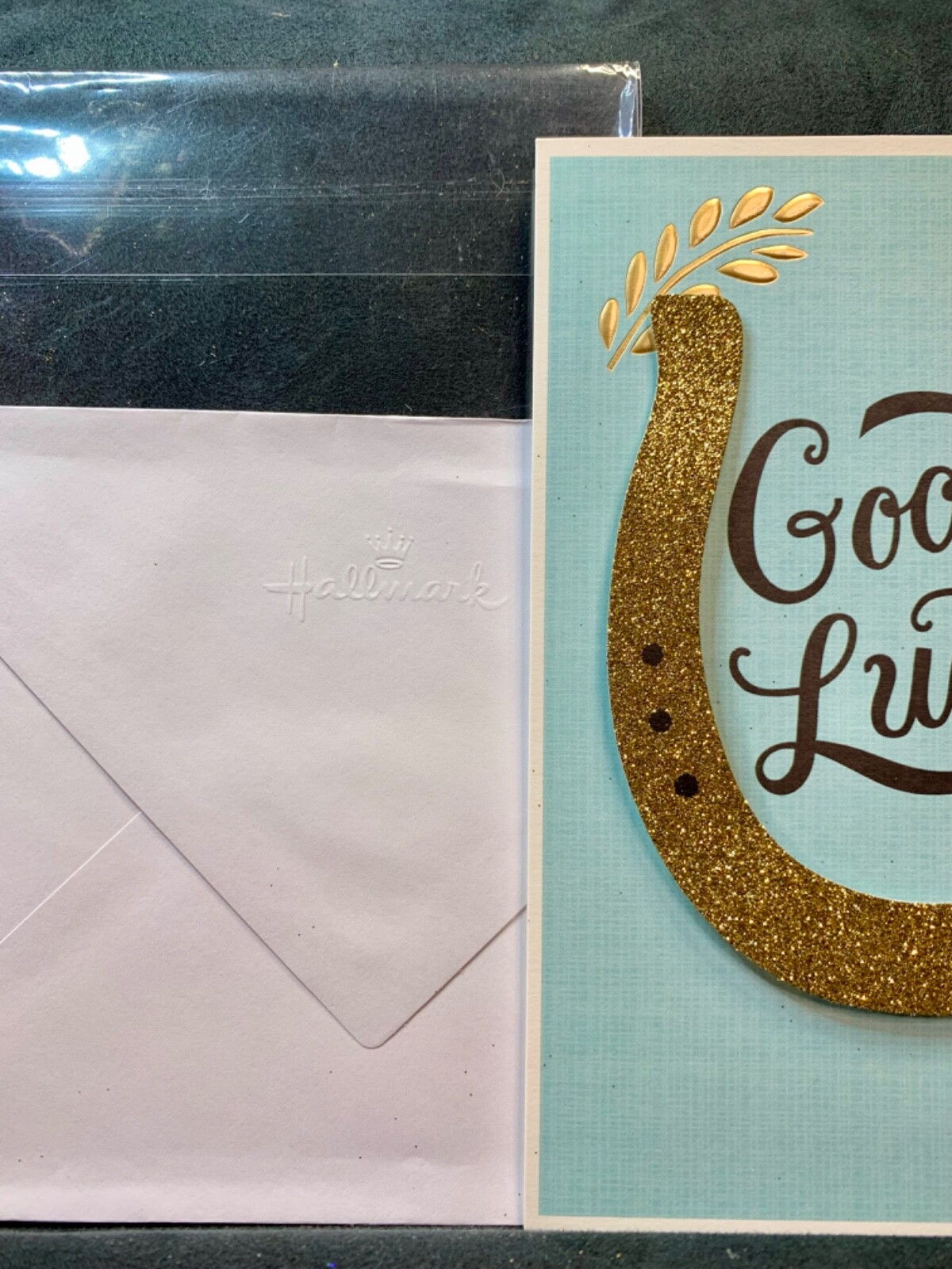 Hallmark Golden Horseshoe Good Luck Card! Best Wishes! | eBay
