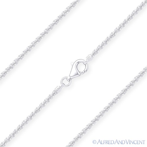 1.6mm Roc Link Italian Sparkle-Rope Chain Necklace in .925 Italy ...