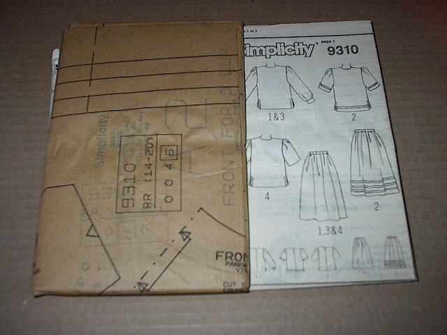 Simplicity Pattern 9310 Misses' Two-Piece Dress with Pull-On Skirt 14 ...