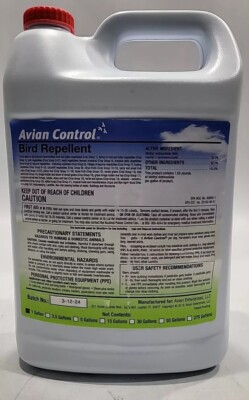 Avian Control™ Bird Repellent - Gallon - Irritant to birds EXP 4/3/24 ...