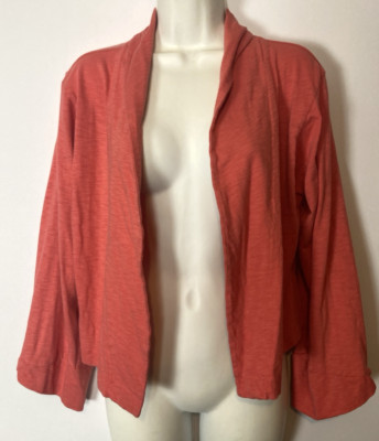 By Chicos 💕Womens Sz 1 M Open Front Short shrug style Jacket Shirt~wide ...