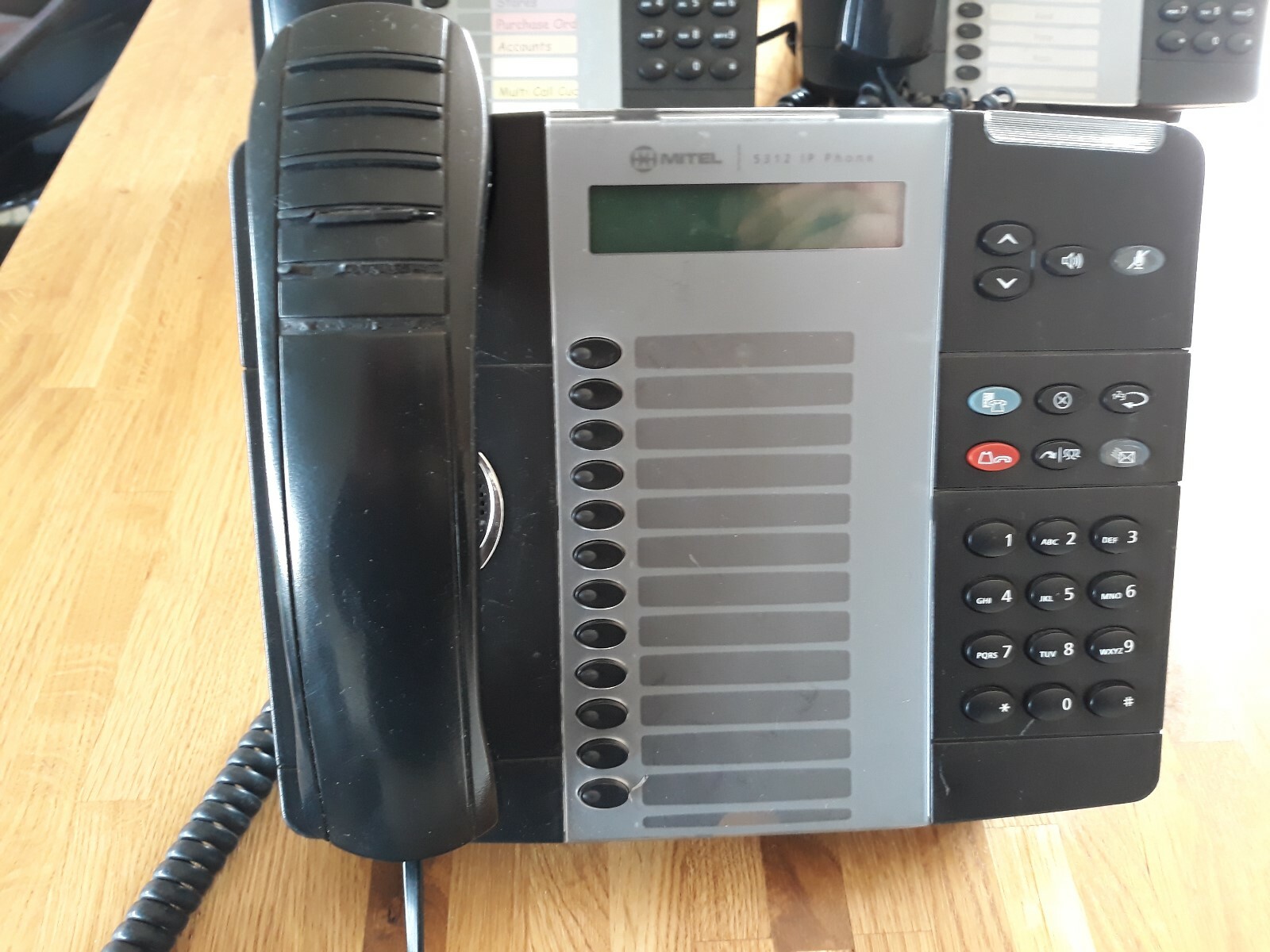 FIVE MITEL 5212 IP VOIP PHONE - BLACK - GOOD USED CONDITIONS - SEE ITEM ...