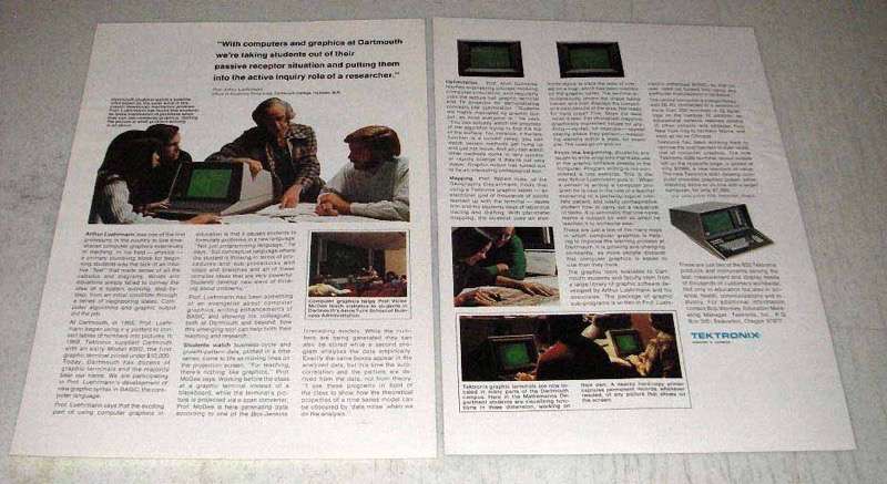 1976 Tektronix 4051 Computer Ad - Dartmouth College | eBay