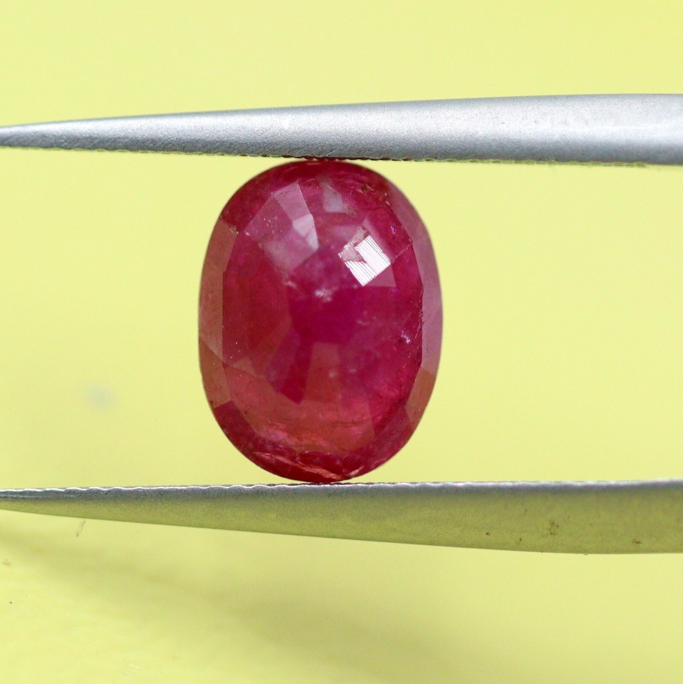 Pinkish Red Natural Ruby Origin Burma No Heat Loose Oval 8x6 mm ...