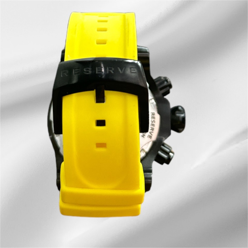 Invicta Men's Reserve Chronograph Yellow Dial Yellow Rubber Watch Model ...