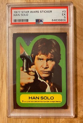 1977 Star Wars Sticker, Han Solo # 3: PSA Graded: Excellent 5 | eBay