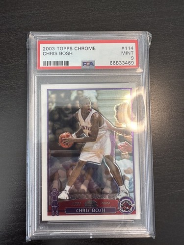 Chris Bosh 2003 Topps Chrome Draft Picks Rookie Card PSA 9 | eBay