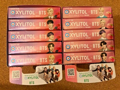 【BTS × XYLITOL】w/ Box Chewing Gum Stick Types 40 PCS. Japan Edition 2 ...