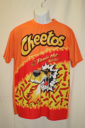 Forever 21 Cheetos Flamin' Hot Crunchy Unisex Orange Graphic SS Shirt ...