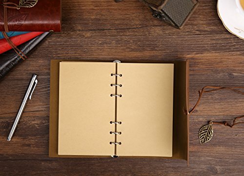 Travel Journal Notebook, Refillable Leather Journal Diary for Men 5 ...