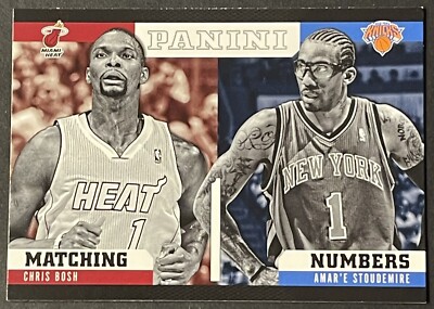 2012-13 Panini Matching Numbers Basketball Card #15 Chris Bosh/Amare ...