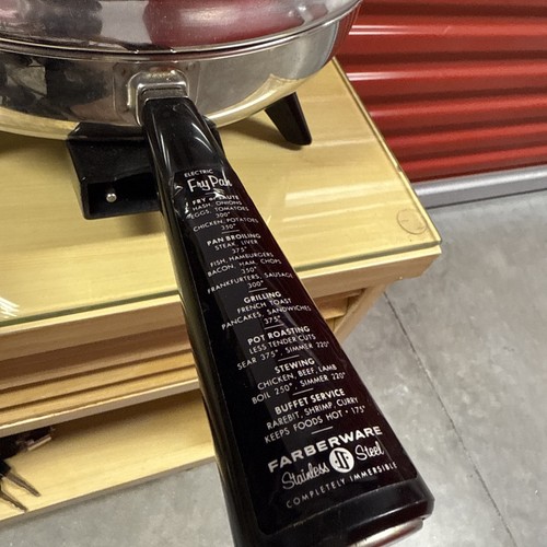 Farberware Electric Skillet 12 inch Fry Pan Model 310-B Stainless Steel ...