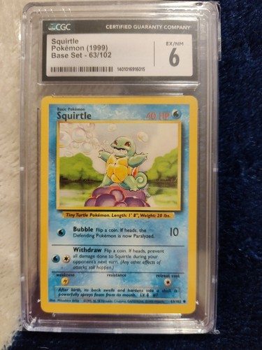 1999 Pokemon Squirtle Unlimited Base Set #63/102 CGC 6 | eBay