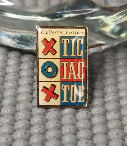 CALIFORNIA LOTTERY, TIC TAC TOE SOUVENIR ENAMELED PIN. | eBay
