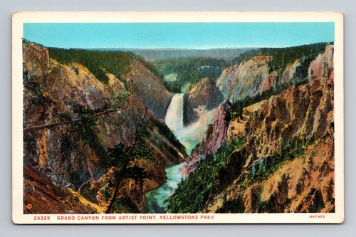 1924 Yellowstone Nat'l Park WY Grand Canyon Artist Point HAYNES 28328 ...