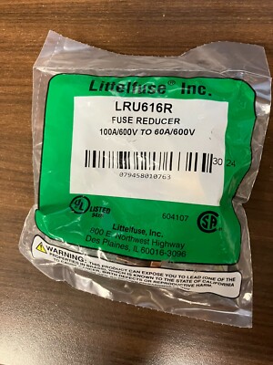 Littelfuse Fuse Reducer LRU616R 100A/600V to 60A/600V | eBay