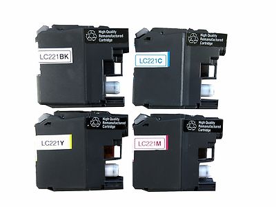 4x Drucker Patronen kompatibel mit Brother LC221 für DCP-J562DW MFC ...