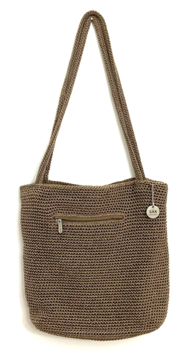 The Sak Original Women's Shoulder Bag Brown Crochet Boho Neutral ...