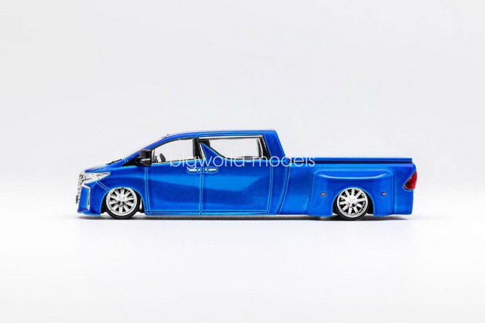 GCD 1/64 Scale NATS Toyota Alphard Super Dually Blue Diecast Toy ...