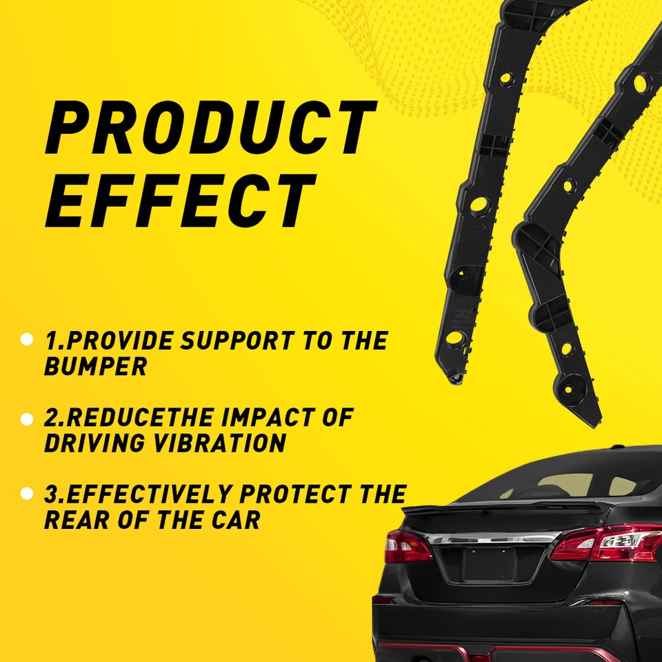 Rear Bumper Retainer Bracket For 2013-2019 Nissan Sentra 2pc NI1133102 ...