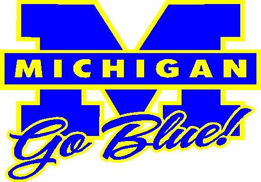University of Michigan Go Blue vinyl window decal sticker | eBay