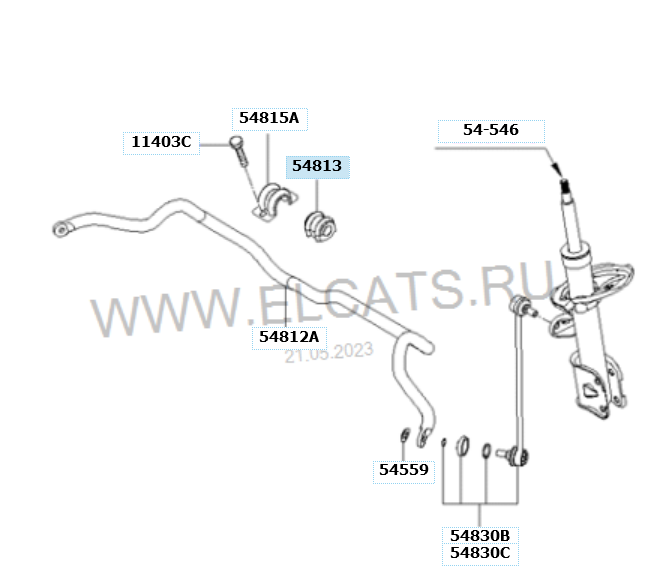 548133K100 2*Anti Roll Bar Bush Stabiliser Front For Hyundai SANTA FE ...