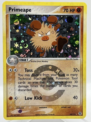 Primeape 28/112 EX Fire Red Leaf Green Reverse Holo Vintage Pokemon TCG ...