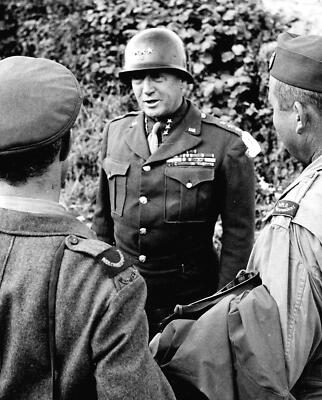 WW2 GENERAL PATTON in NORMANDY Photo (223-K ) | eBay