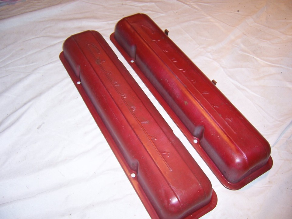 1956 - 1959 Chevy V8 Staggered Valve Covers Original GM 1955 | eBay