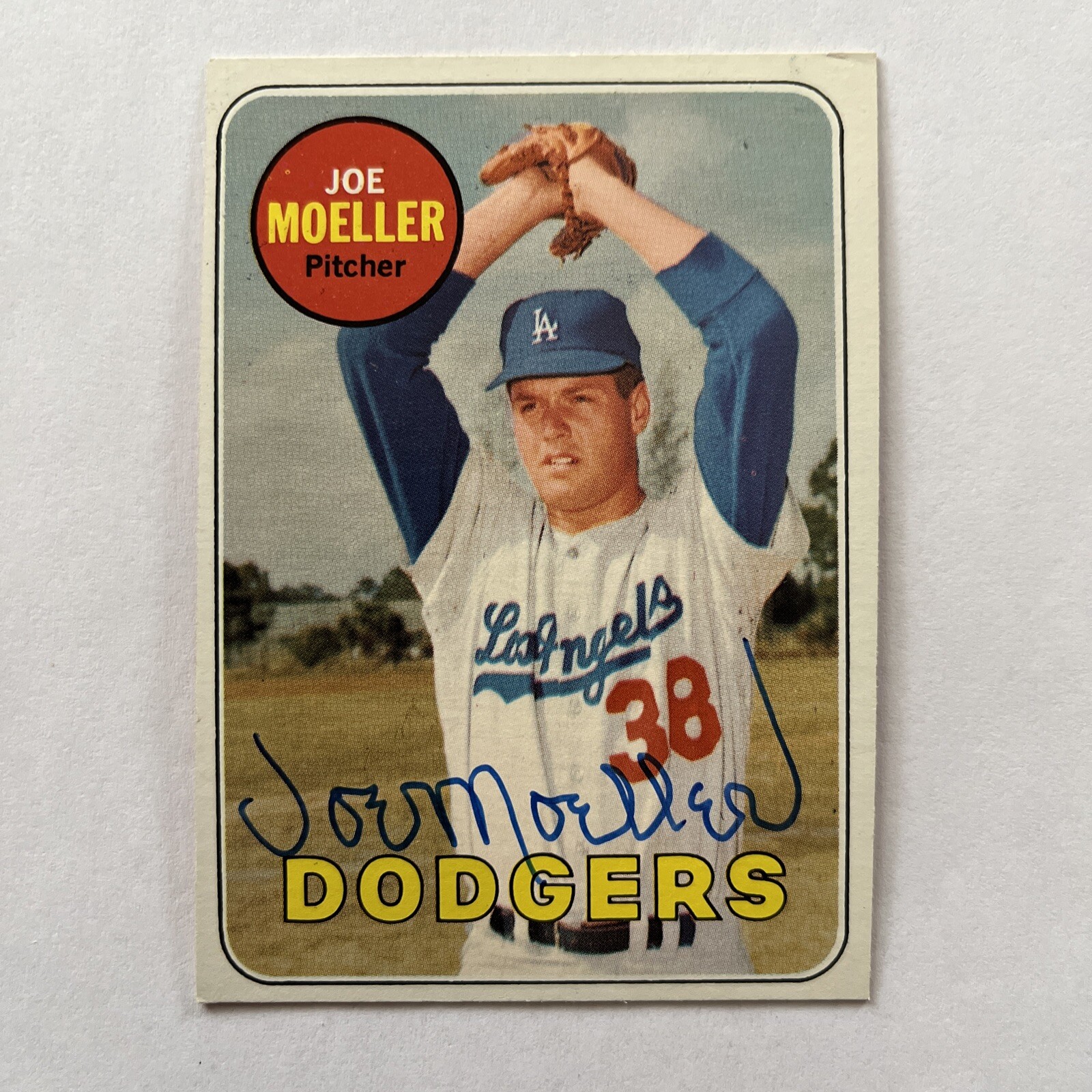 JOE MOELLER 1969 TOPPS AUTOGRAPHED SIGNED AUTO BASEBALL CARD 444 ...