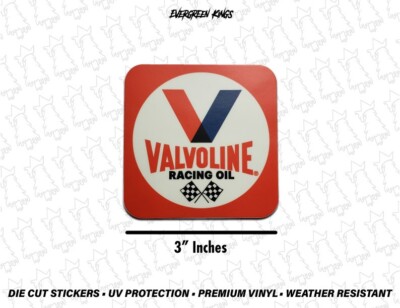 VALVOLINE Racing Oil Sticker - 3 inch Square 70s 80's Old School ...
