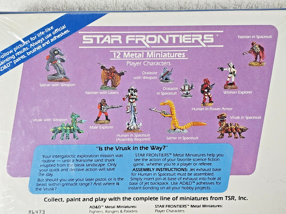 NEW TSR Star Frontiers 12 Metal Miniatures Player Characters 1983 ...