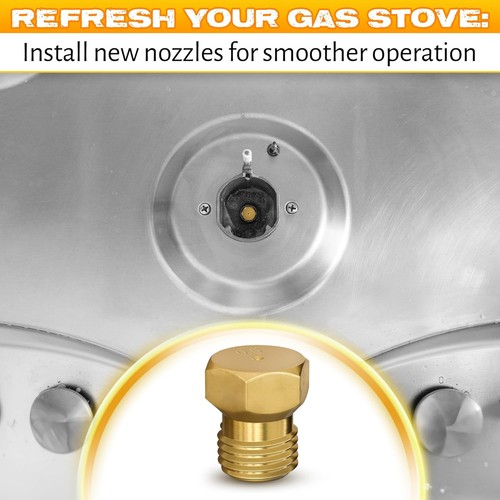 10Pcs Brass Jet Nozzle Propane Orifice Kit - Gas Stove Igniter for Oven ...