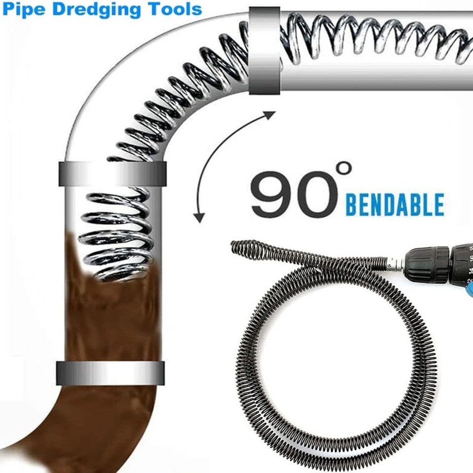Pipe Dredging Spring Electric Drill Connector Pipeline Clogged Remover ...
