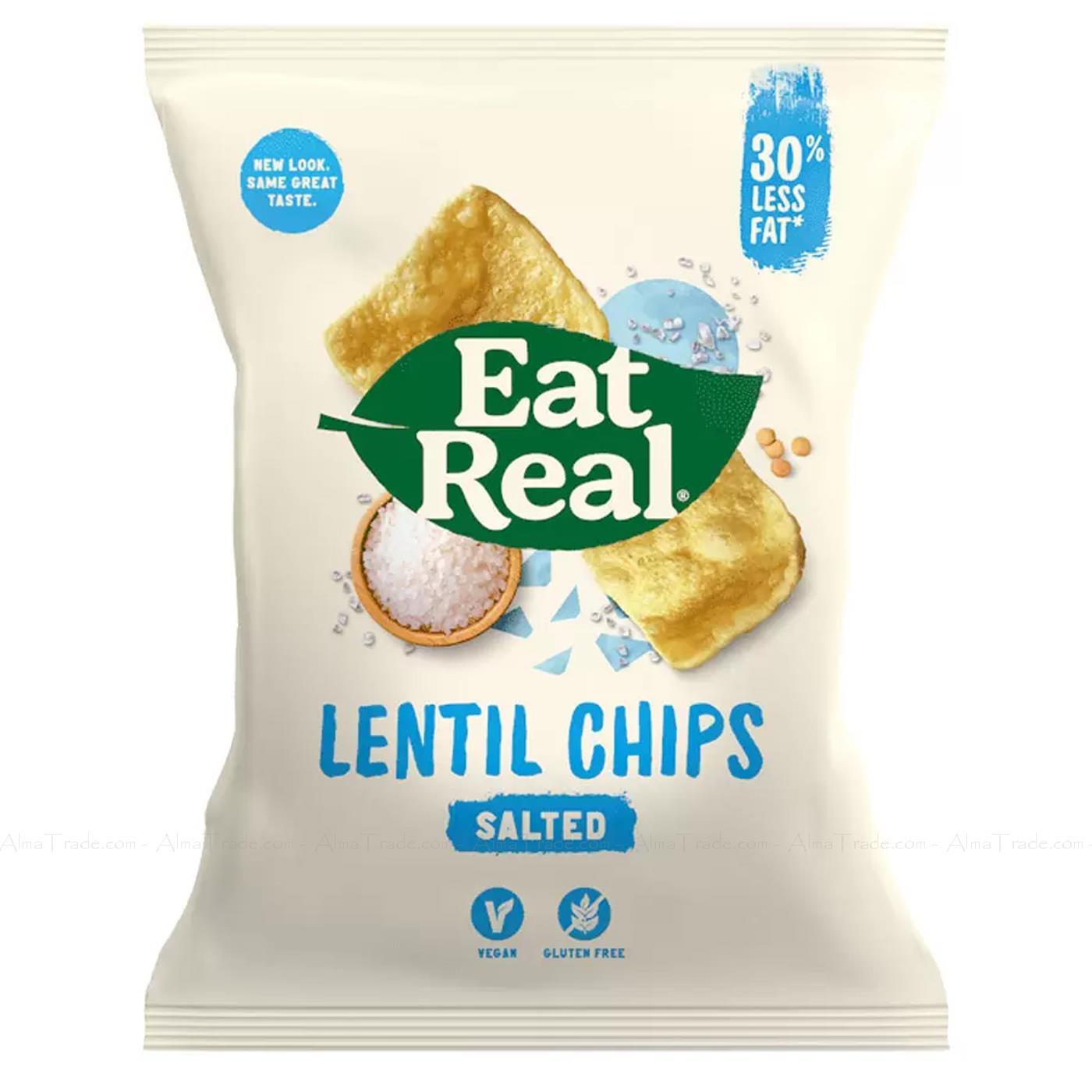 Eat Real Crisps Hummus Lentil Quinoa Flavour Variety Chips Box Pack of ...